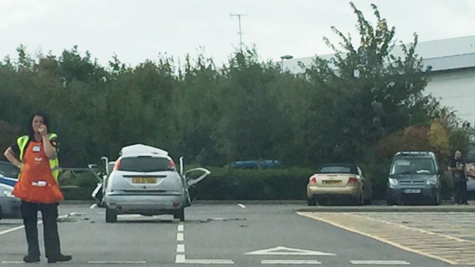 Air freshener causes car to explode outside Essex B&Q | UK News | Sky News