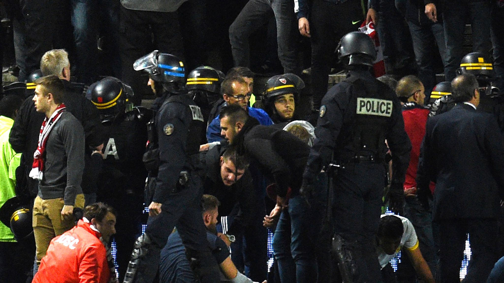 At least 25 hurt as football stadium barrier collapses in Amiens ...
