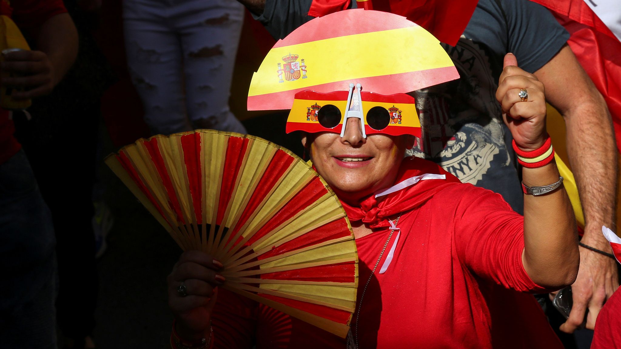Rally in Barcelona for Spanish unity | World News | Sky News