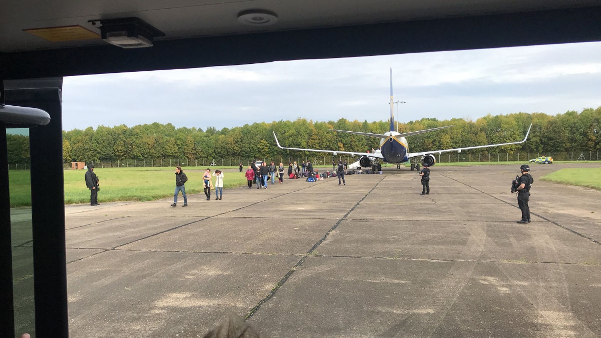 RAF jets go supersonic to escort Ryanair plane | UK News | Sky News