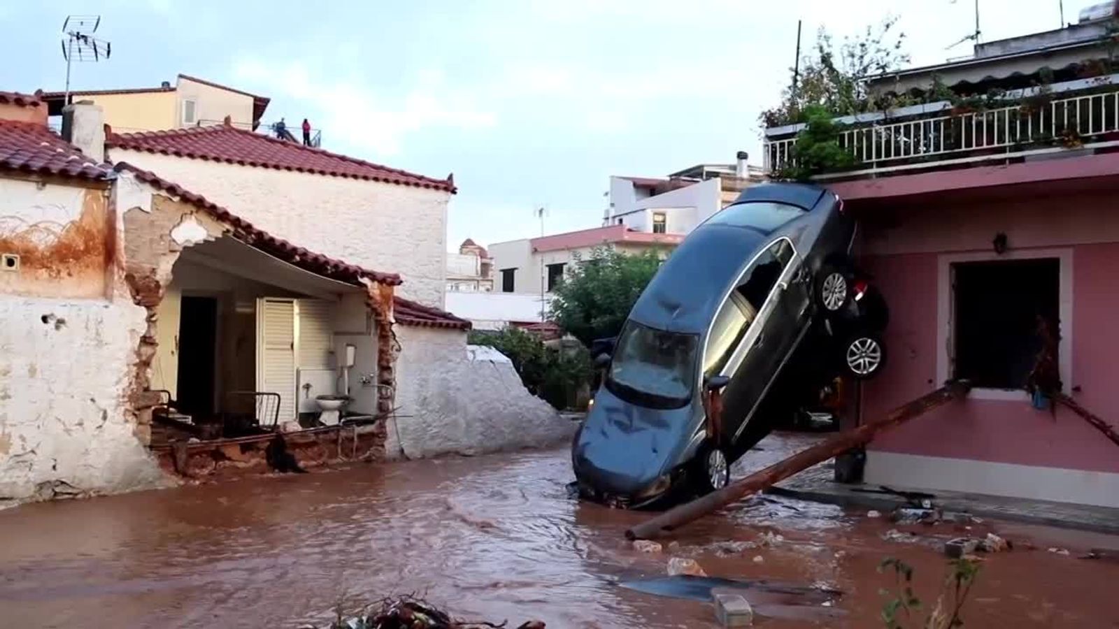 Fifteen dead after Greece hit by flooding | News UK Video News | Sky News