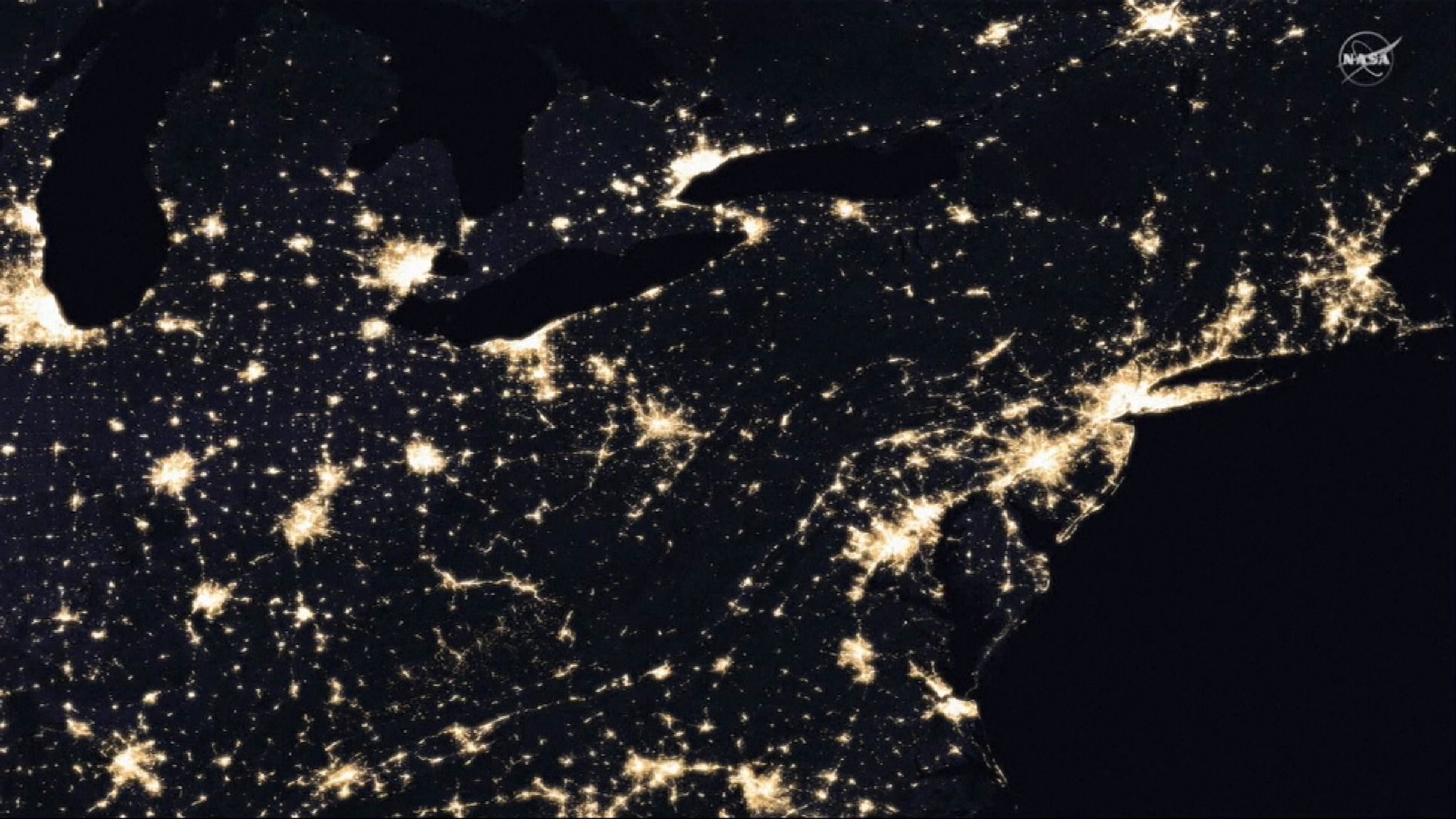 Lights at night show world is getting brighter | World News | Sky News