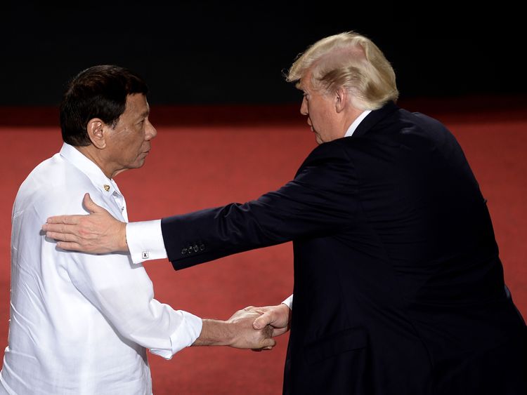 The budding bromance between Donald Trump and Rodrigo Duterte The budding bromance between Donald Trump and Rodrigo Duterte