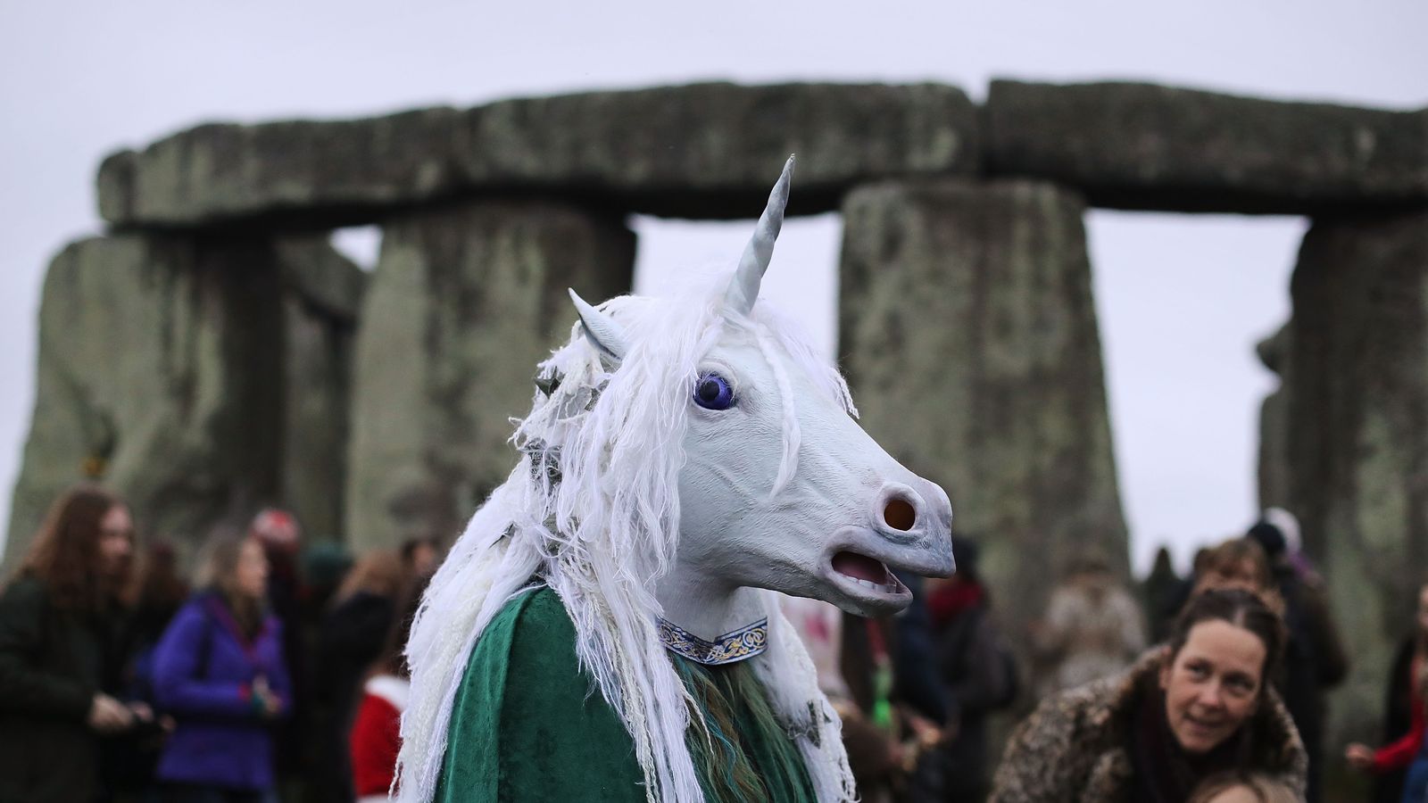 Druids and pagans gather to celebrate winter solstice | UK News | Sky News