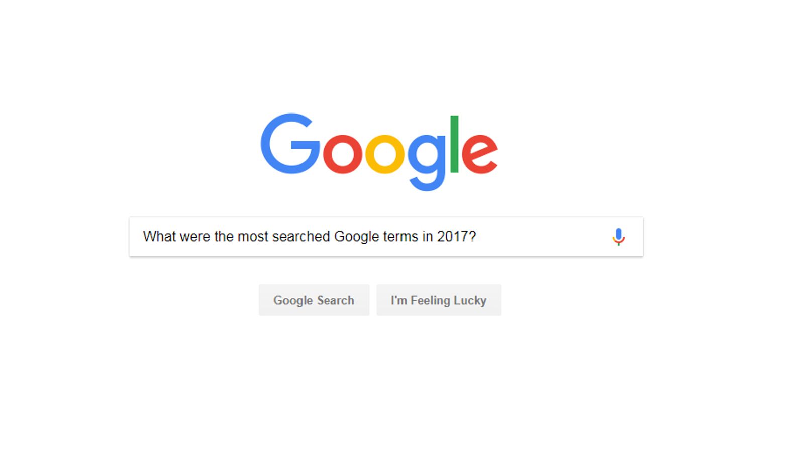 Google's most searched terms of 2017 revealed | Science, Climate & Tech ...