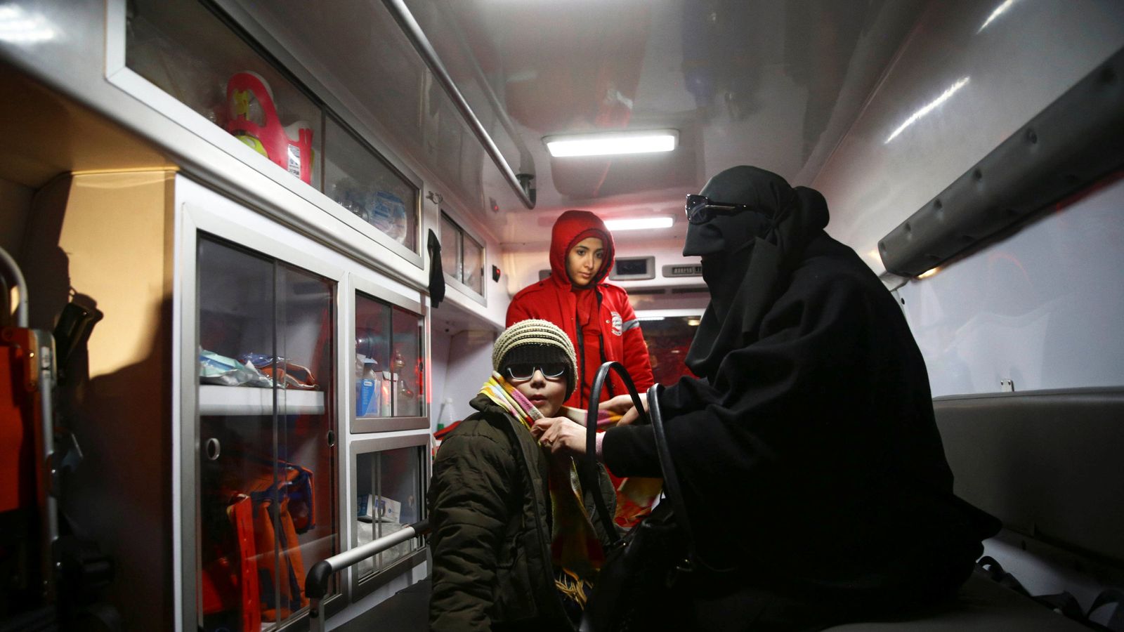 Sick children evacuated from Syrian rebel enclave | World News | Sky News