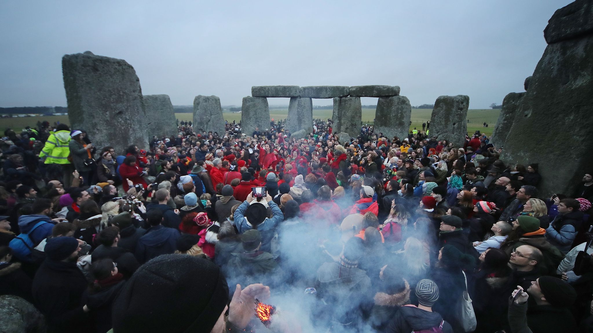 Druids and pagans gather to celebrate winter solstice | UK News | Sky News