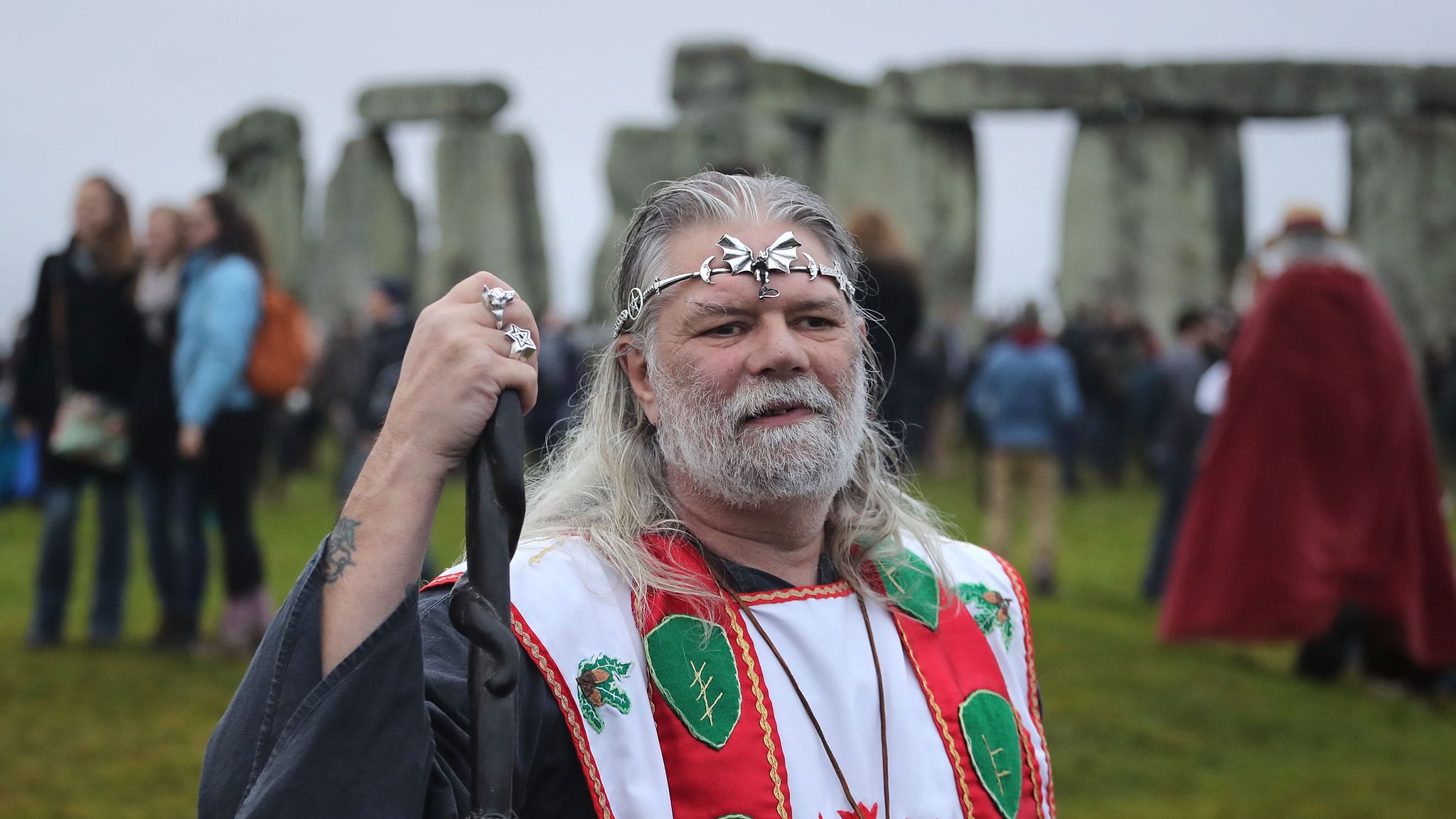 Druids and pagans gather to celebrate winter solstice | UK News | Sky News