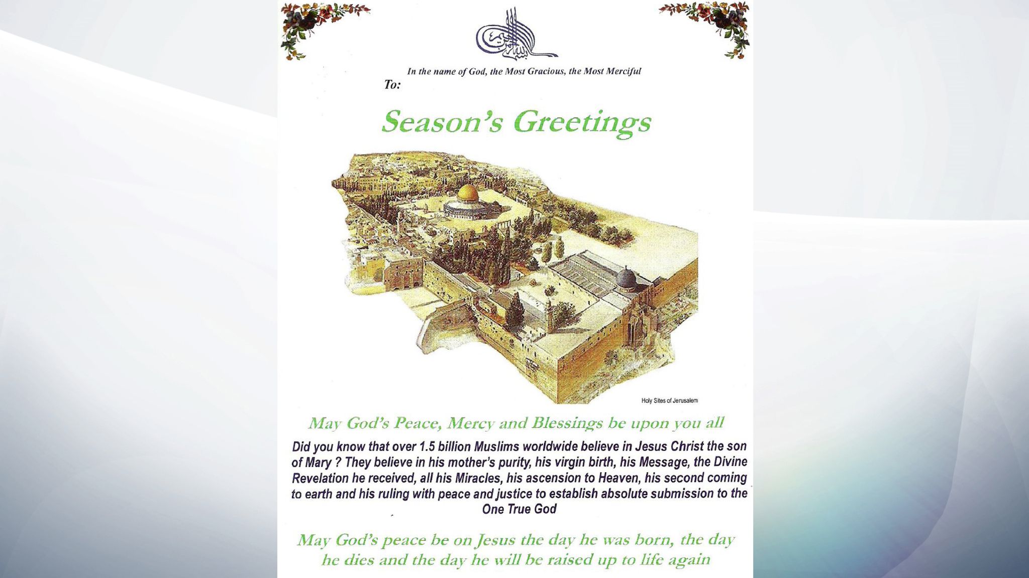 Pope and Queen among thousands sent Islamic Christmas cards by London ...