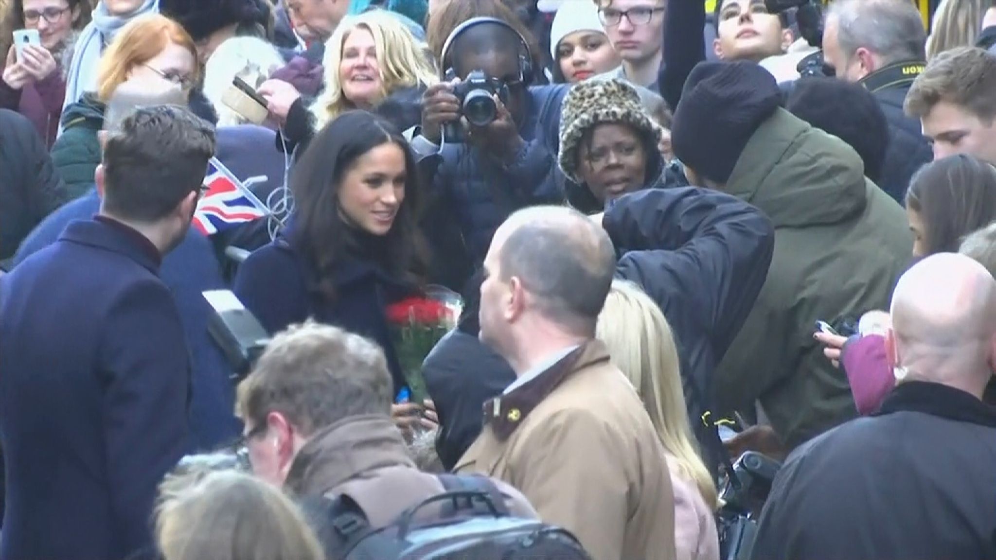 Meghan gets warm welcome on first Royal engagement | UK News | Sky News