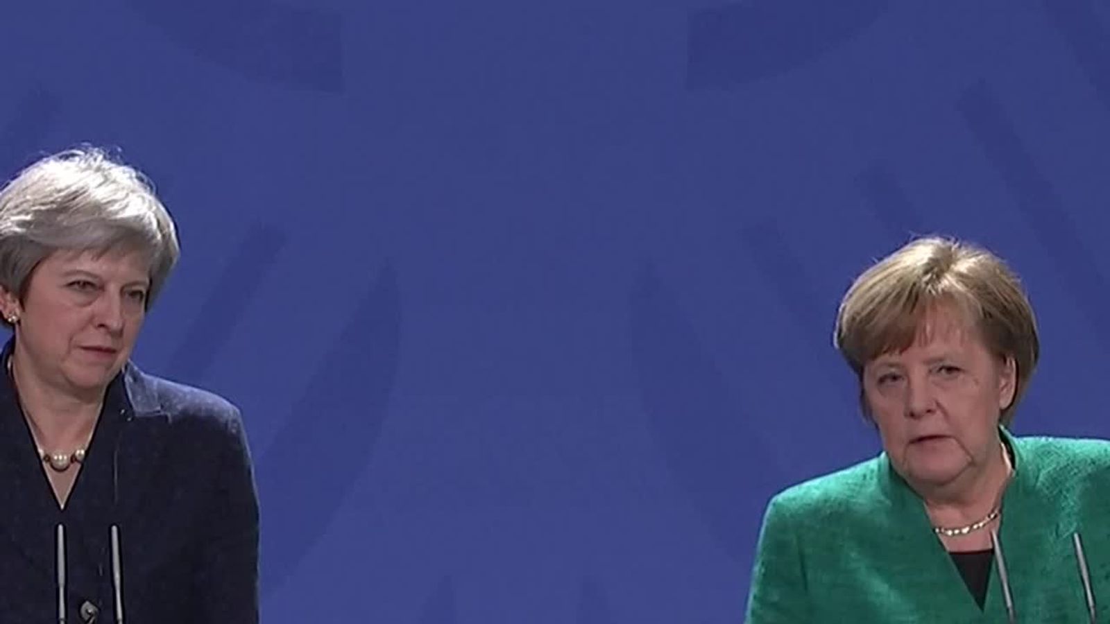 Angela Merkel laughs off walkout gaffe | Politics News | Sky News