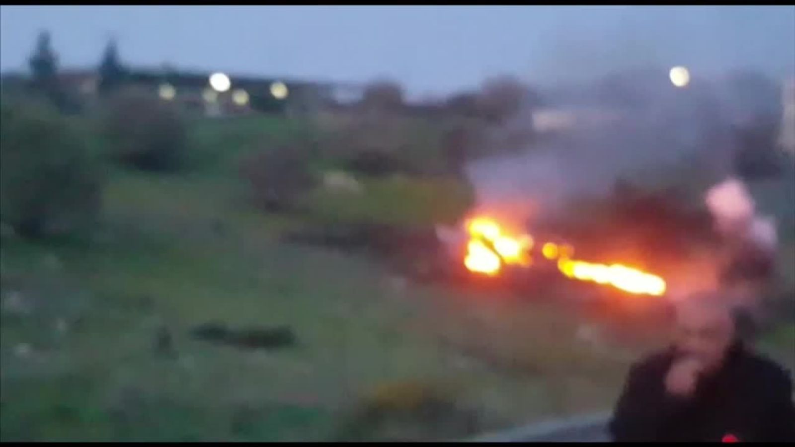 Israeli fighter jet is shot down while flying over Syria | News UK ...