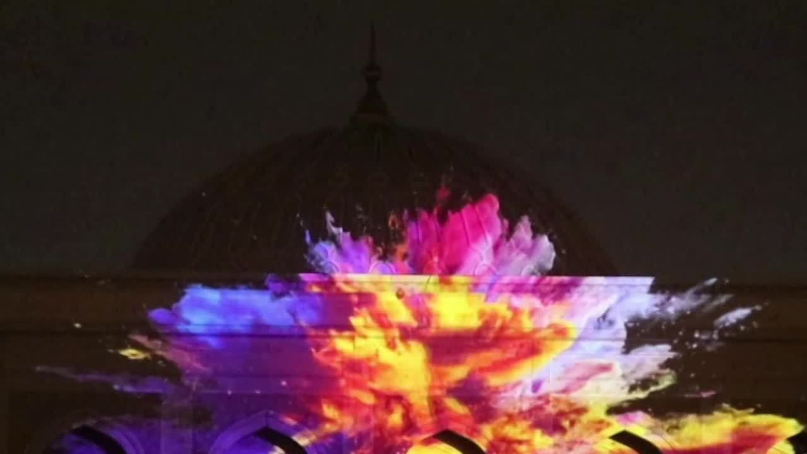 Light show illuminates UAE landmarks | News UK Video News | Sky News