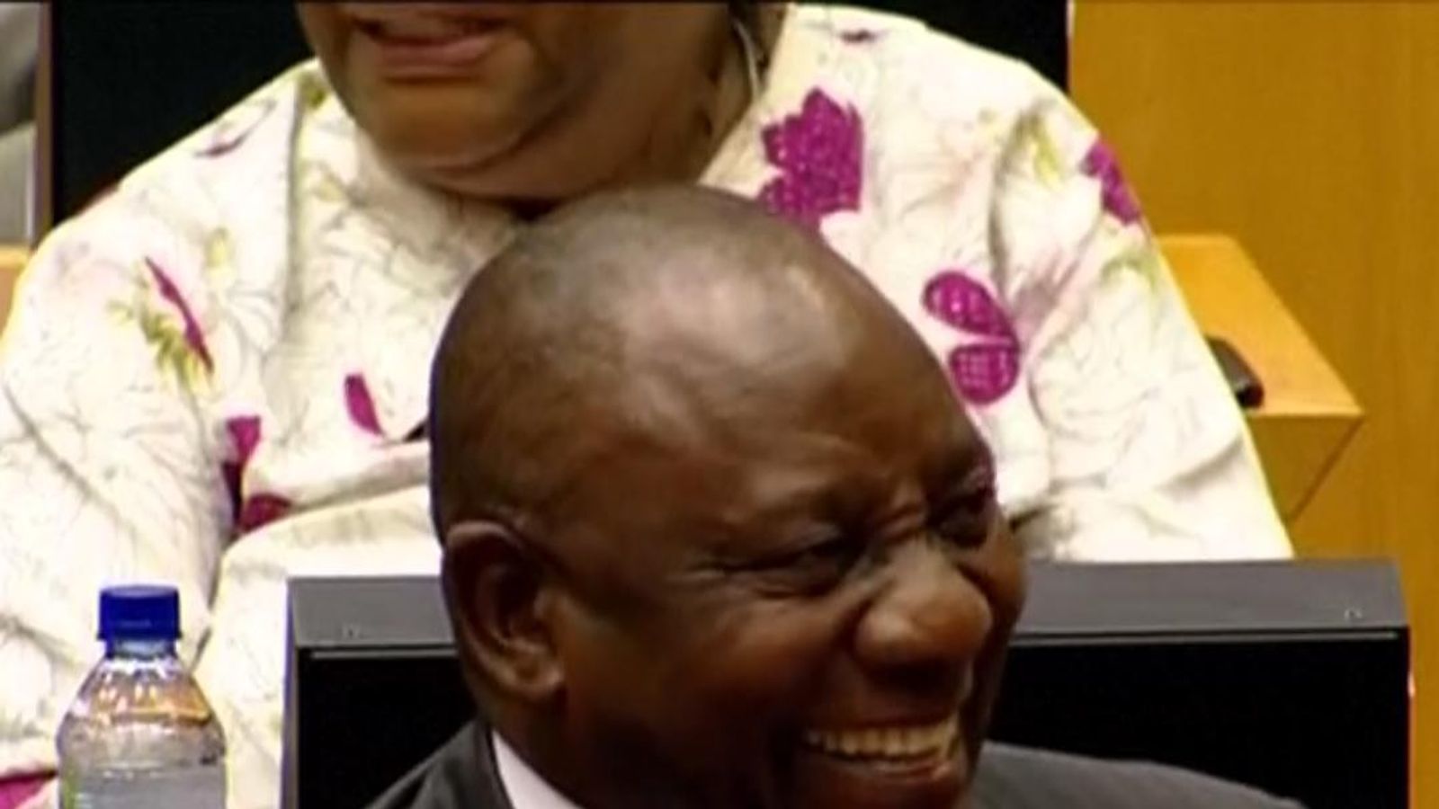 MPs dance and sing as Ramaphosa elected | News UK Video News | Sky News