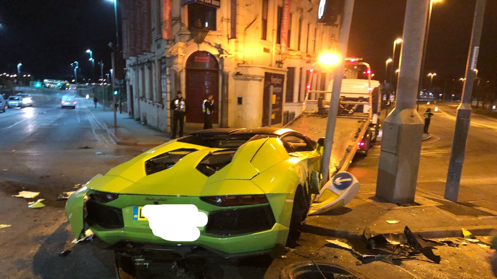 Lamborghini driver unscathed as £260k supercar smashed up in bus ...