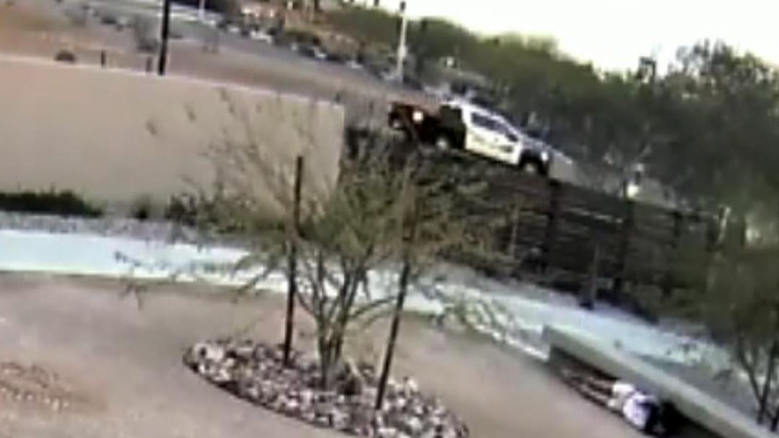 'Shoplifters' run into police compound | World News | Sky News