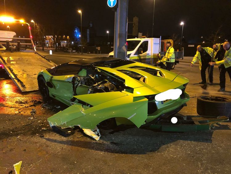 Lamborghini driver unscathed as £260k supercar smashed up in bus collision