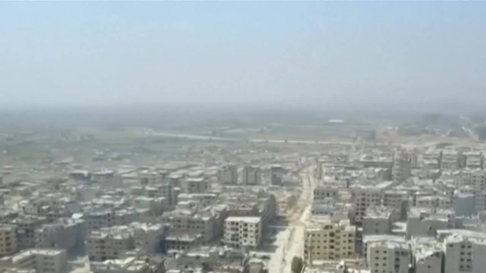War-ravaged eastern Ghouta from air | News UK Video News | Sky News