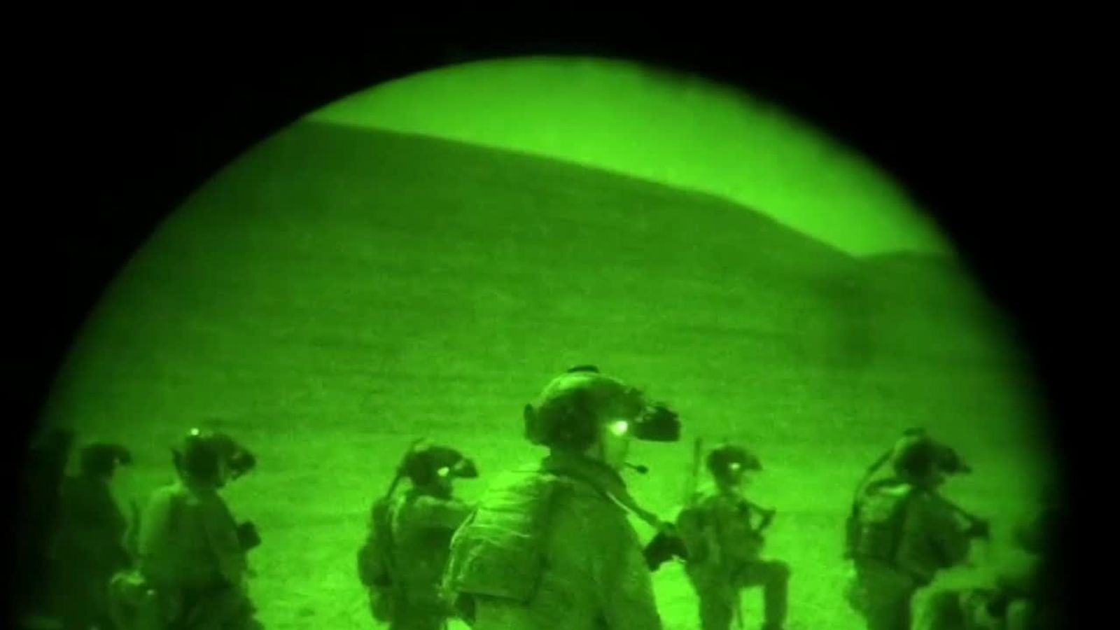 Rare video of US forces night raid | World News | Sky News