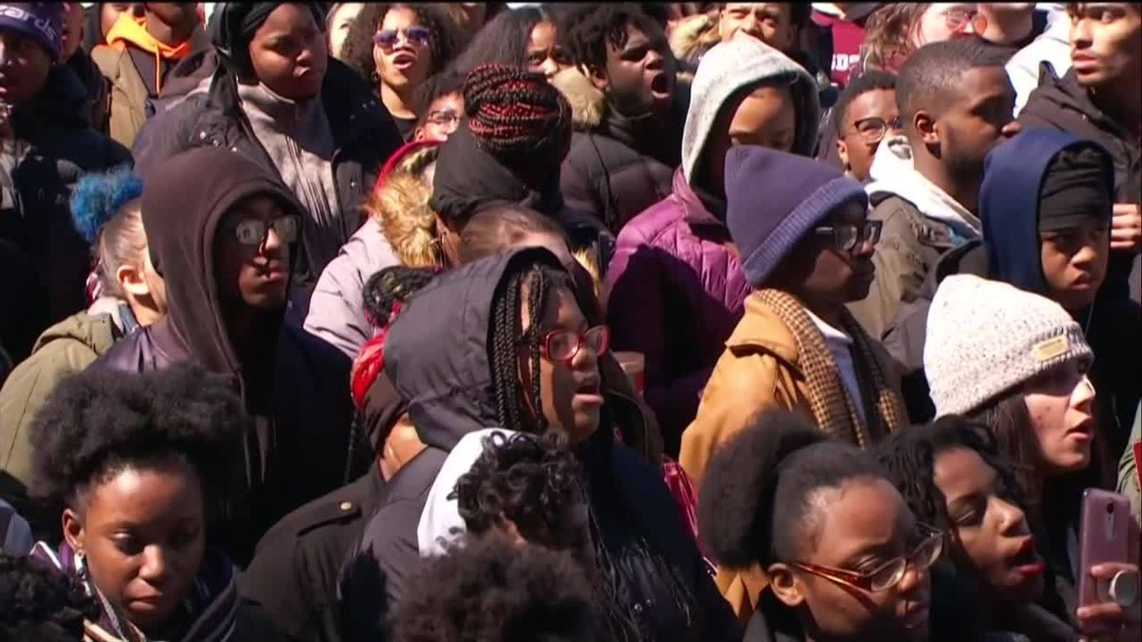 Global protests held over US gun laws | News UK Video News | Sky News