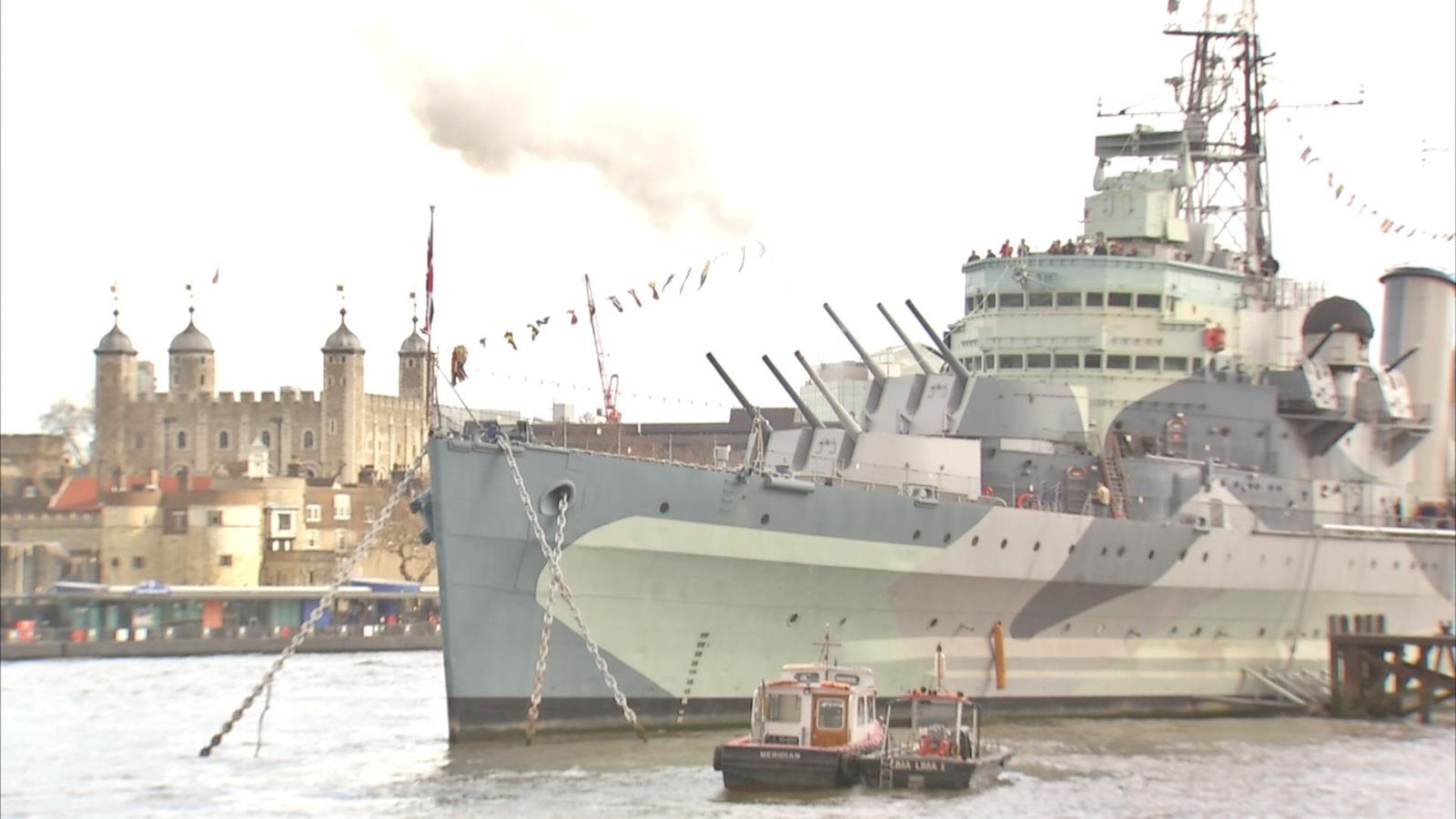 Historic warship HMS Belfast reaches 80th birthday | UK News | Sky News