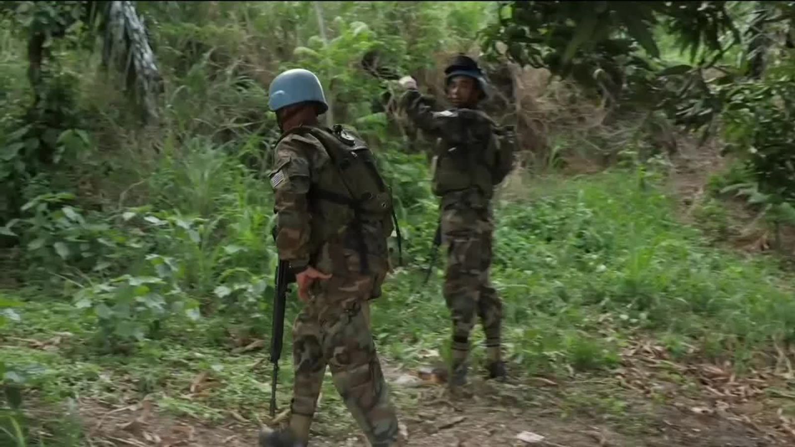 UN peacekeepers uncover massacre victims' remains | News UK Video News ...