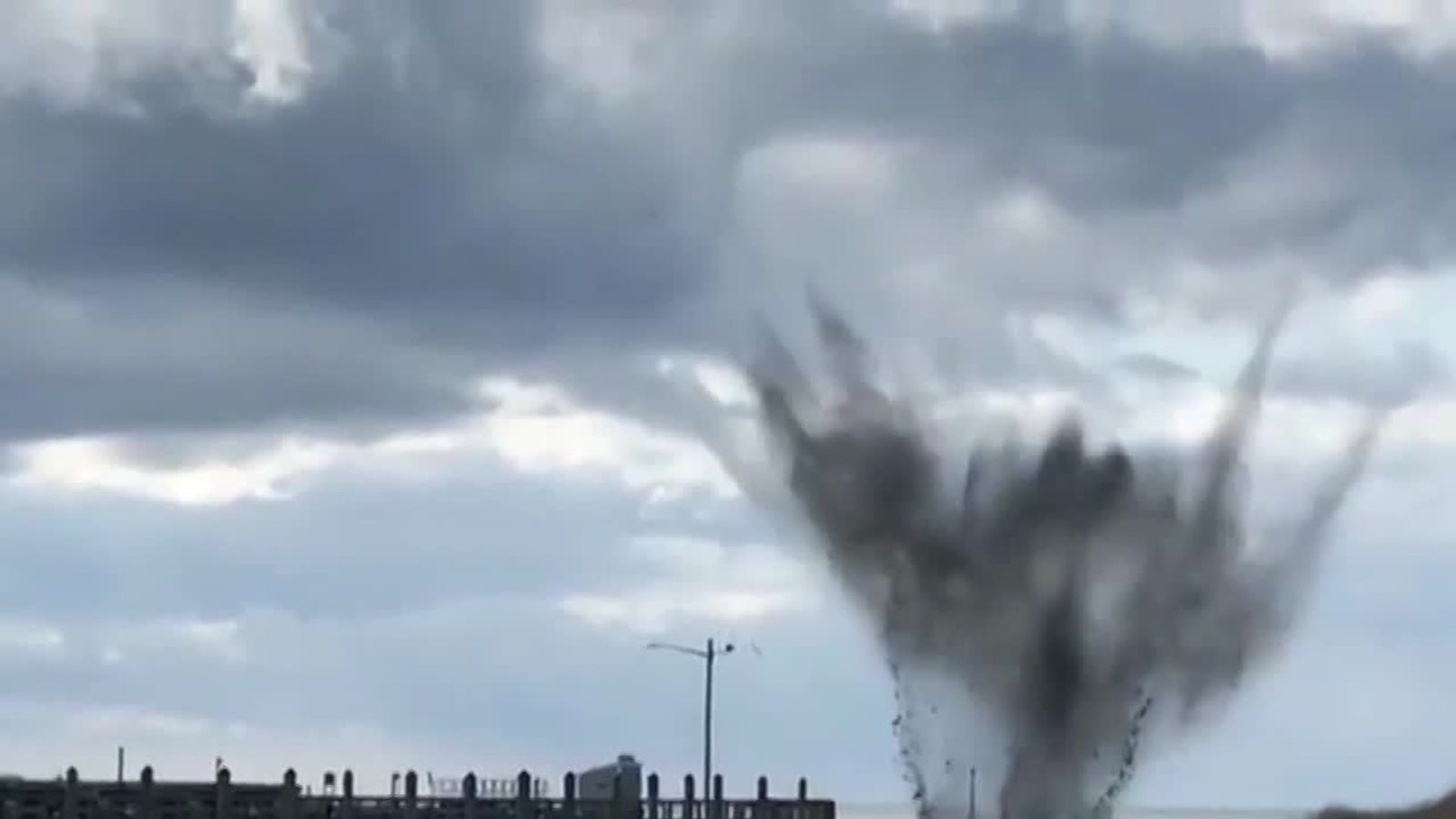 Old military bomb detonated | News UK Video News | Sky News
