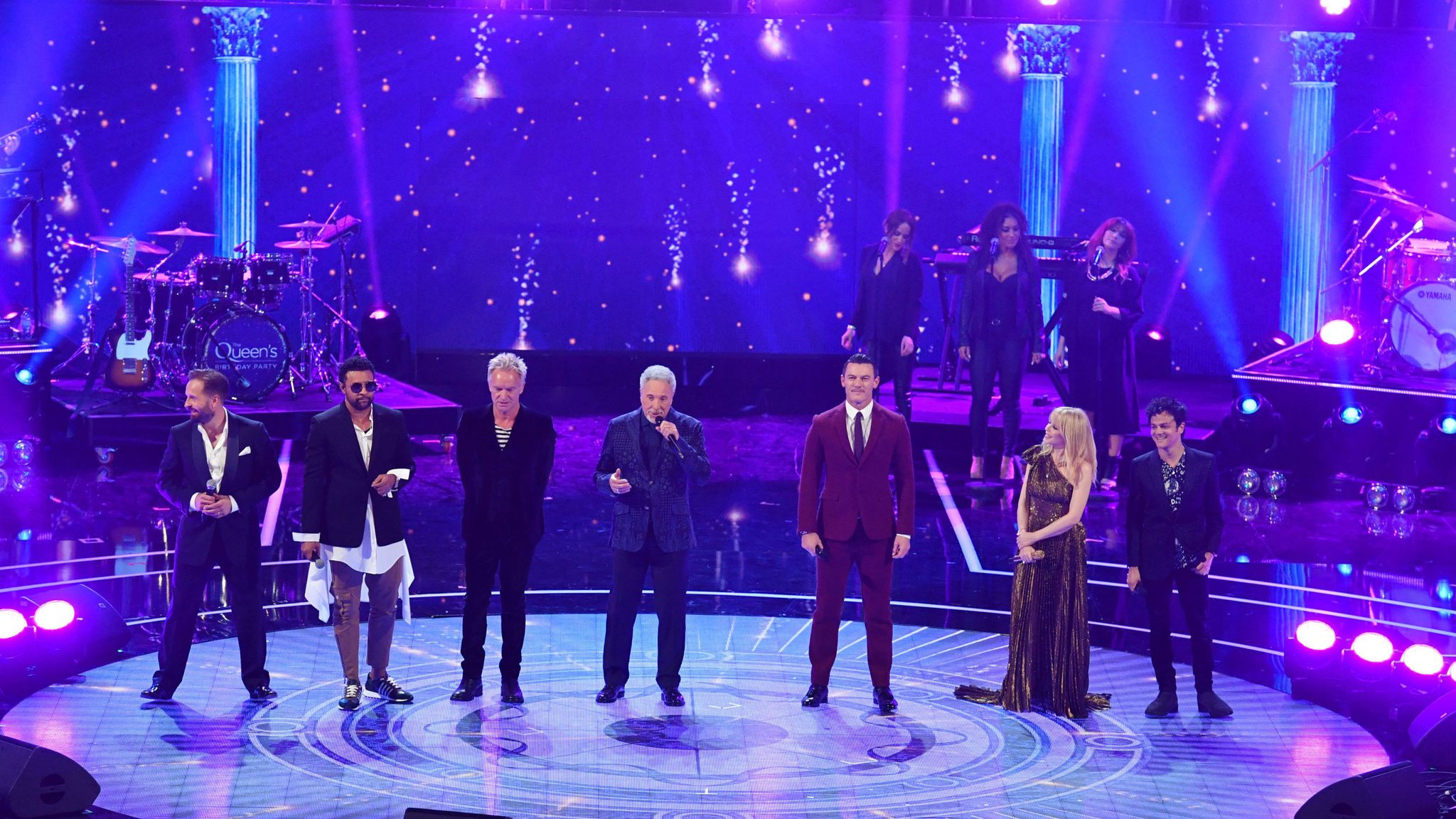 Stars like Tom Jones and Kylie Minogue shine for Queen's 92nd birthday ...