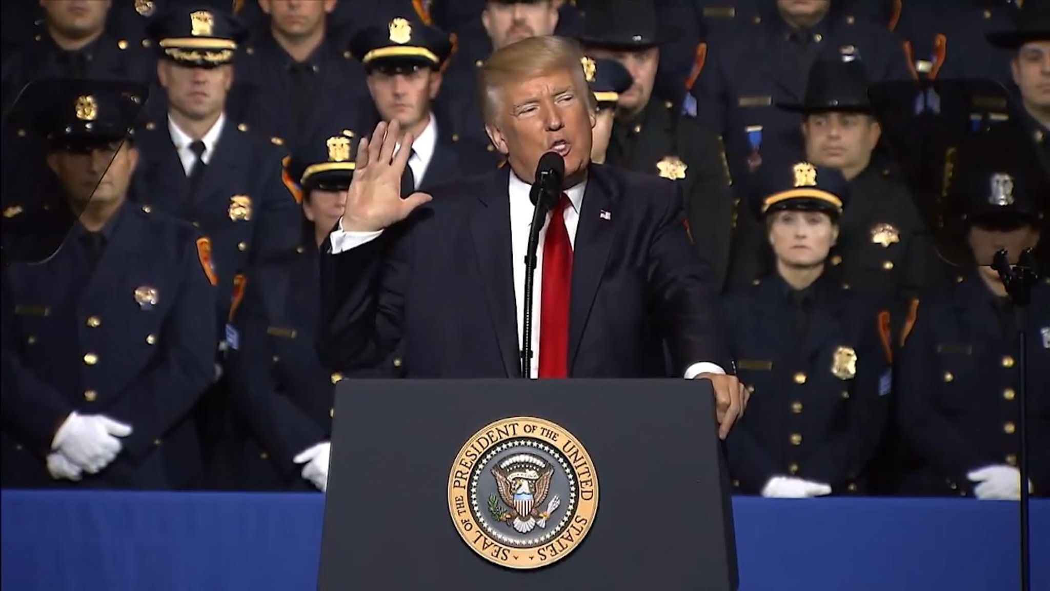 Trump sets sights on deadly MS-13 gang | US News | Sky News