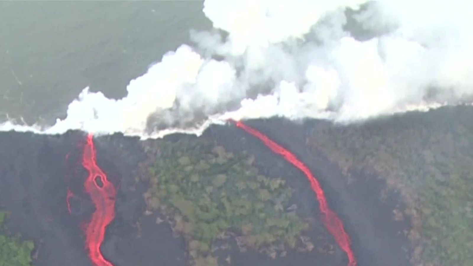 'Deadly' toxic clouds as lava reaches ocean | News UK Video News | Sky News