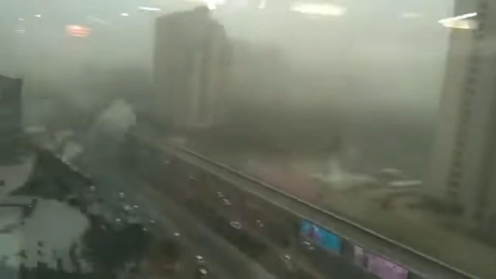 Timelapse shows dust storm in India | News UK Video News | Sky News