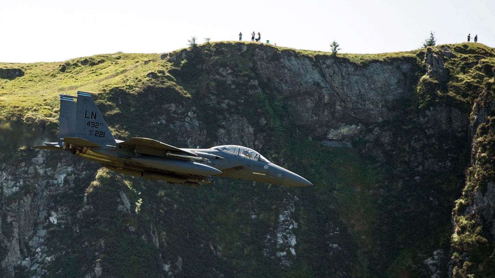 Fighter jets low flying exercise in Wales | UK News | Sky News