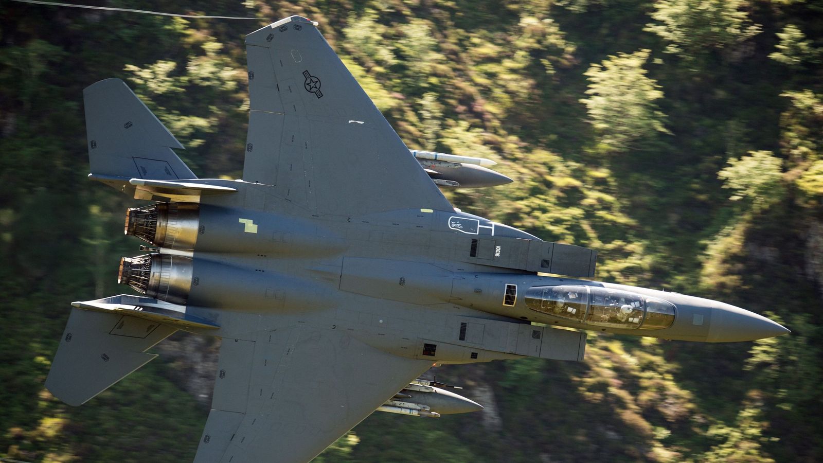Fighter jets low flying exercise in Wales | UK News | Sky News