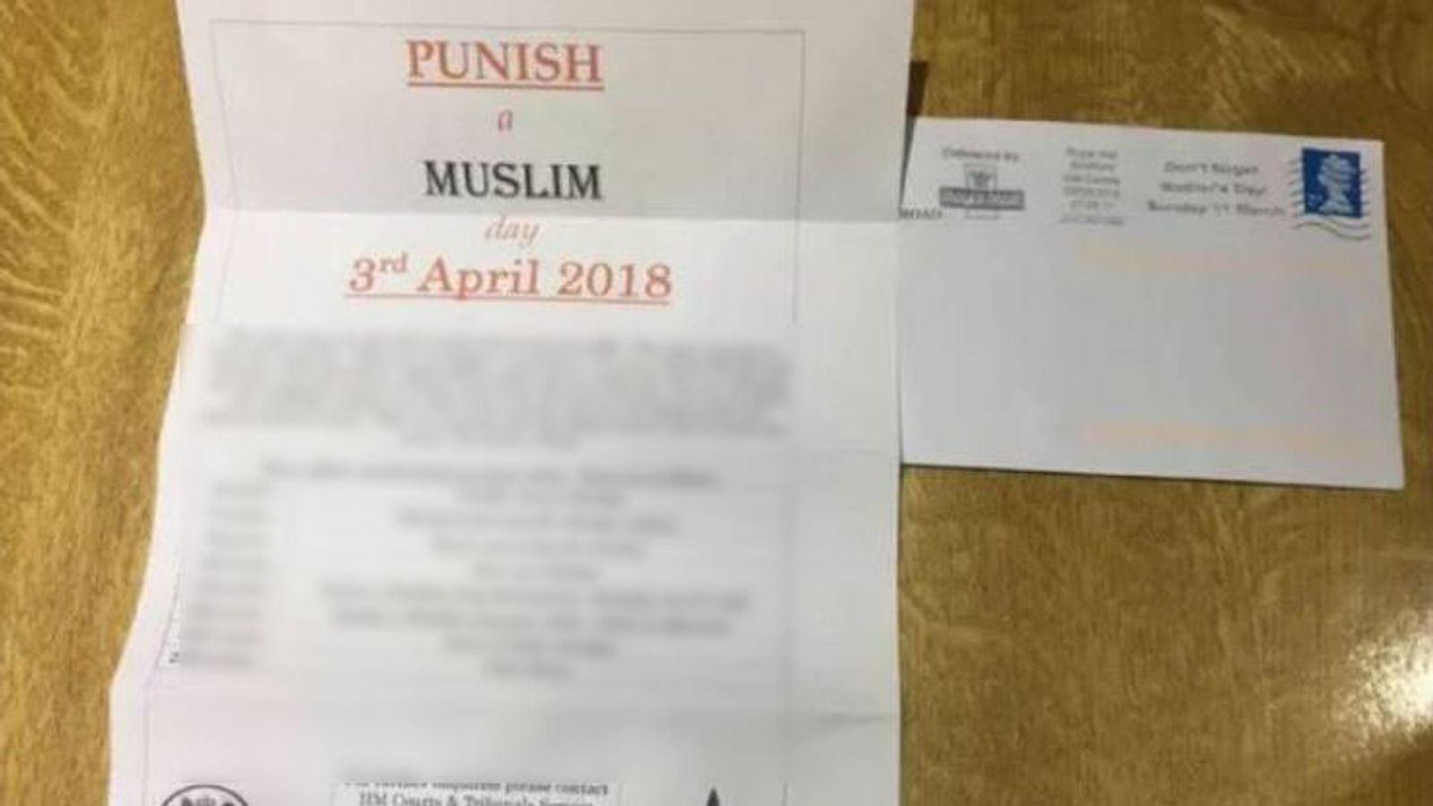 Man charged over 'Punish a Muslim Day' letters | UK News | Sky News