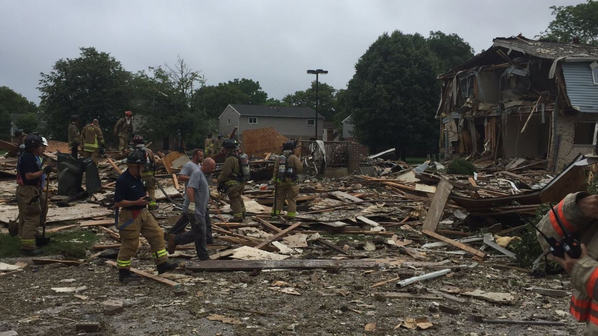 Two critically hurt in gas explosion felt miles away | US News | Sky News