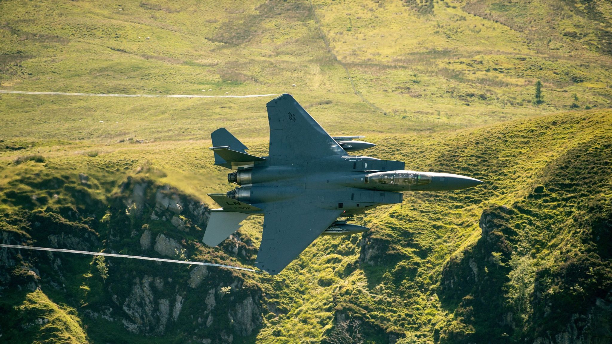 Fighter jets low flying exercise in Wales | UK News | Sky News