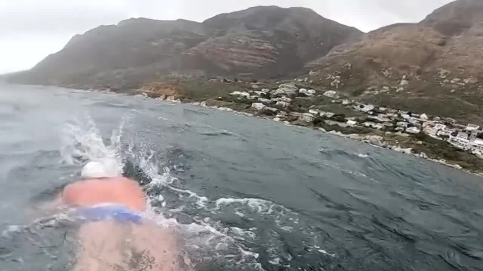 Swimming in 'hurricane-type storms' | News UK Video News | Sky News