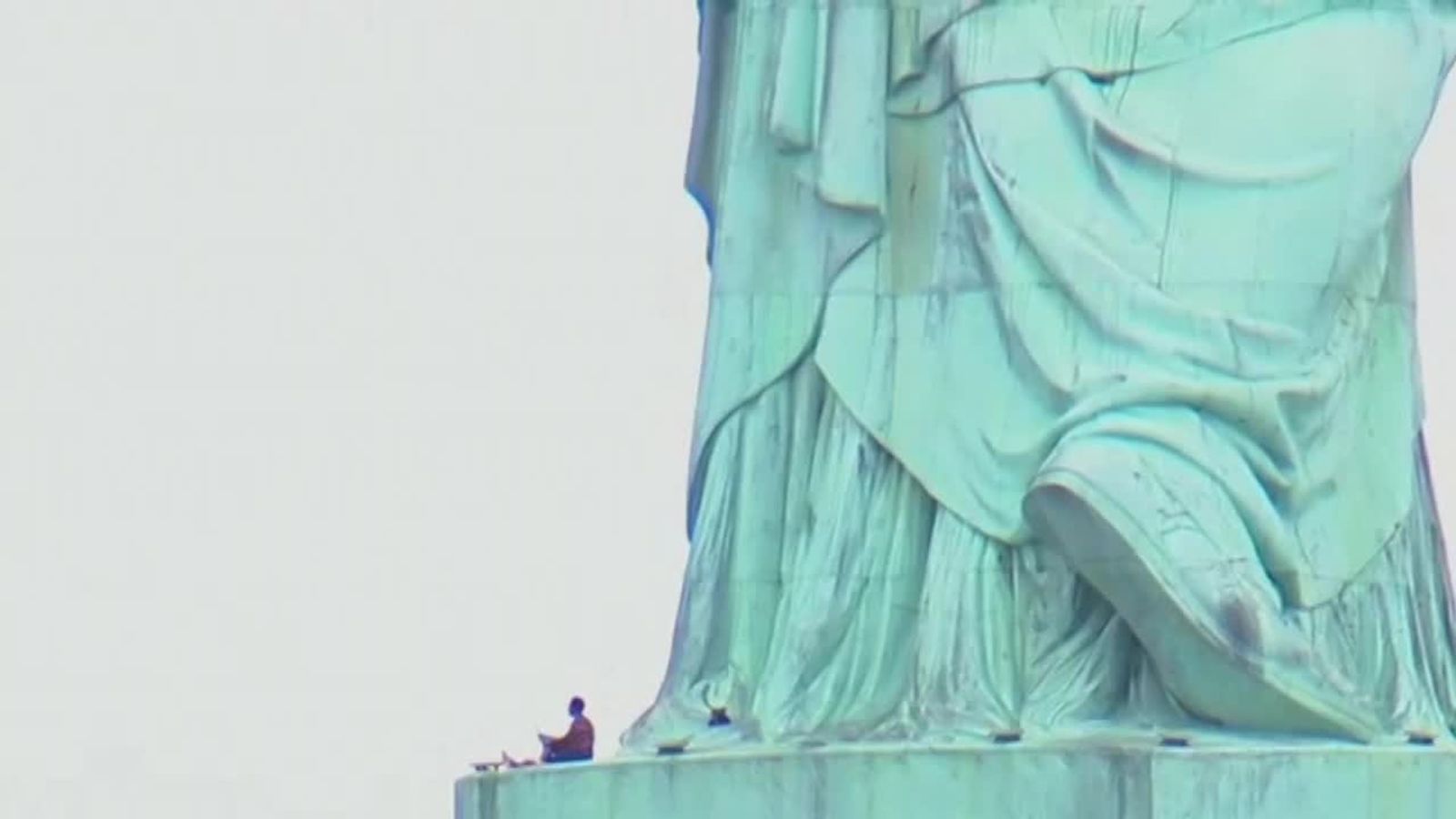 Protest sparks police response at Statue of Liberty | News UK Video ...