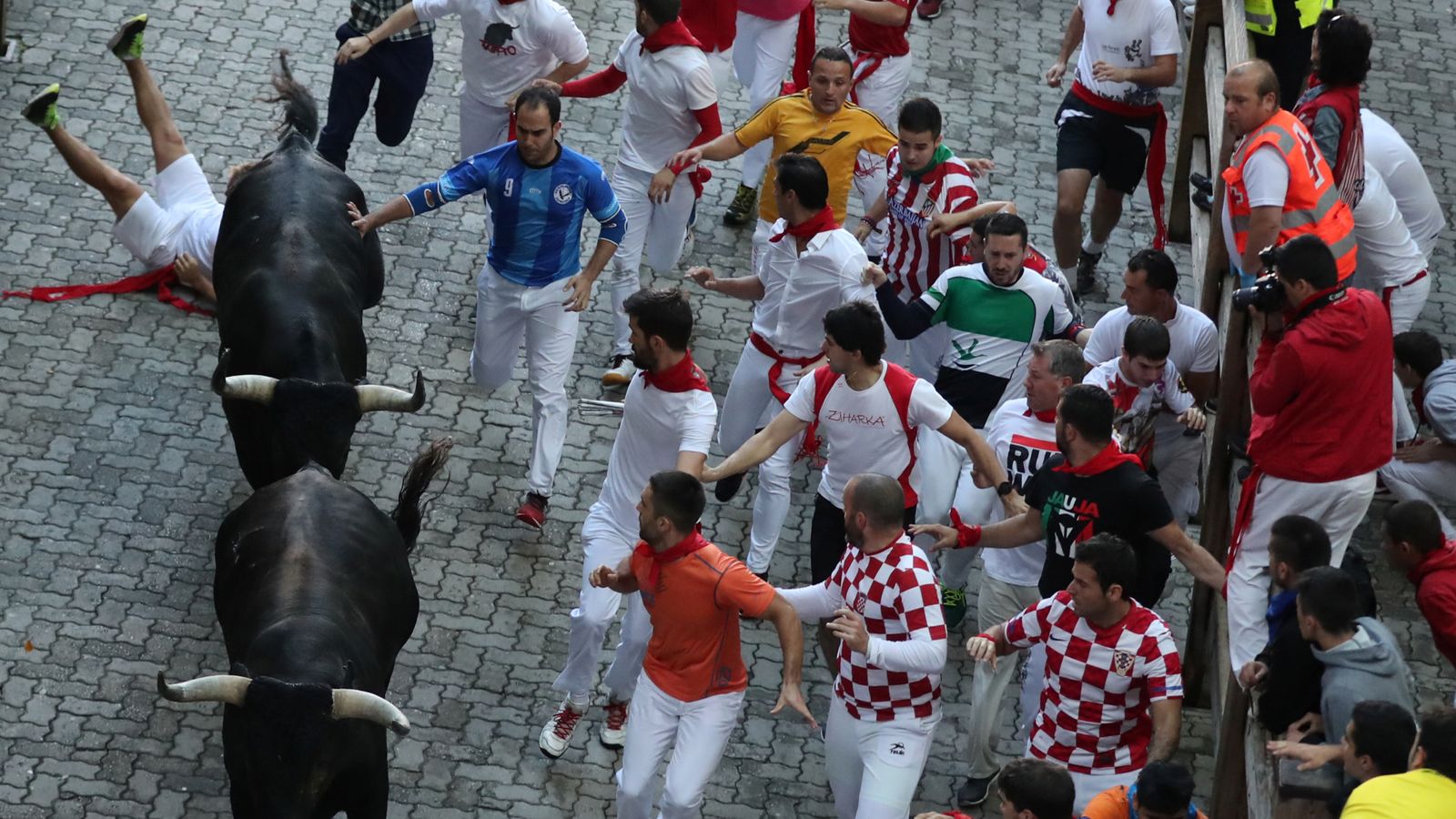 Spanish bull run: 28 injured after being trampled and gored | UK News ...