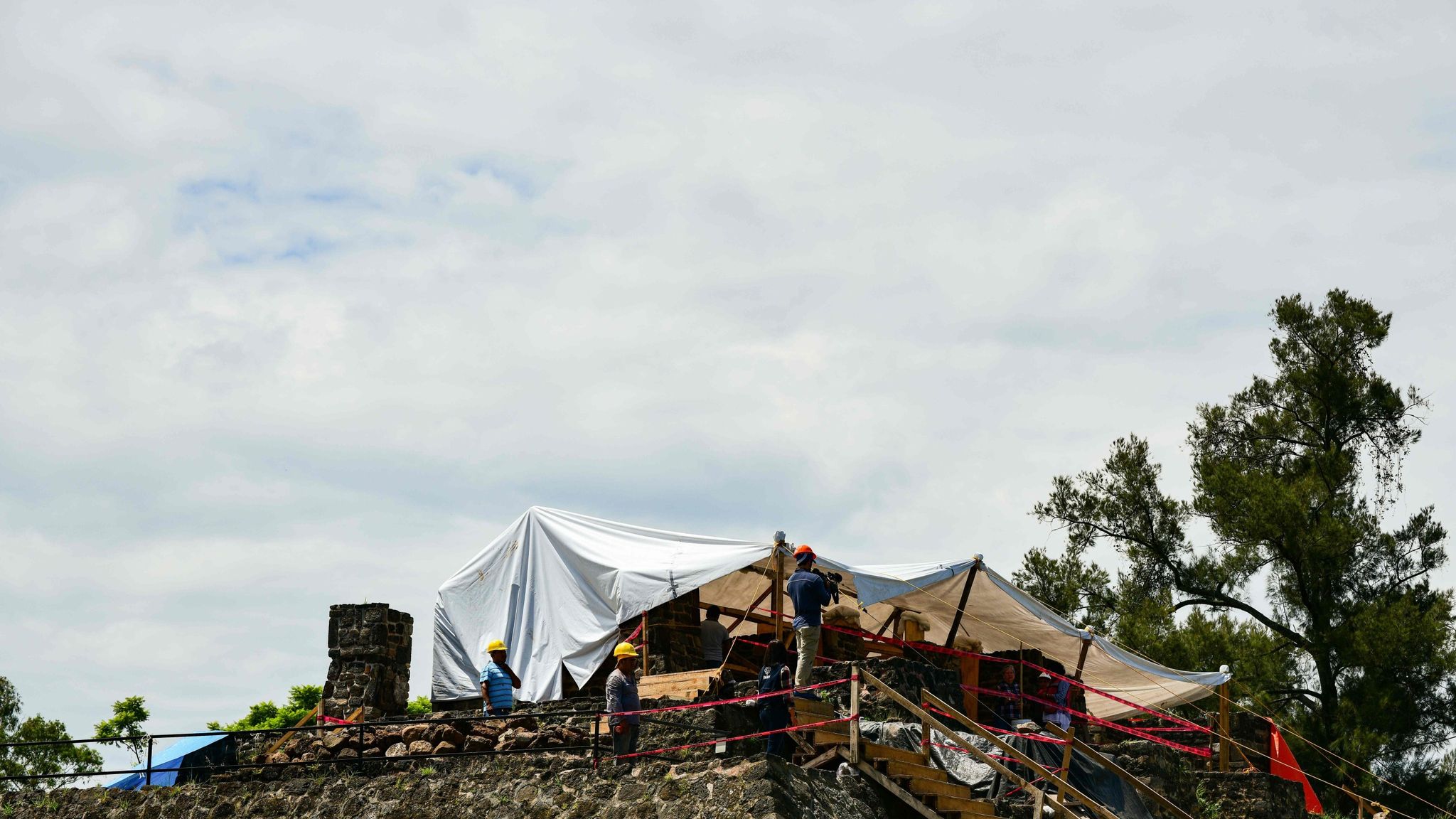Earthquake reveals 1,000-year-old Aztec temple | UK News | Sky News