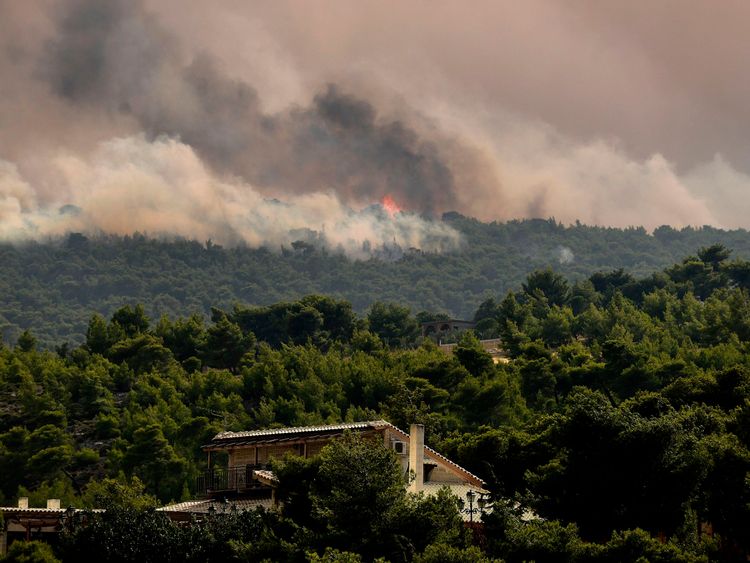 State of emergency in Greece as wildfires force people to flee homes