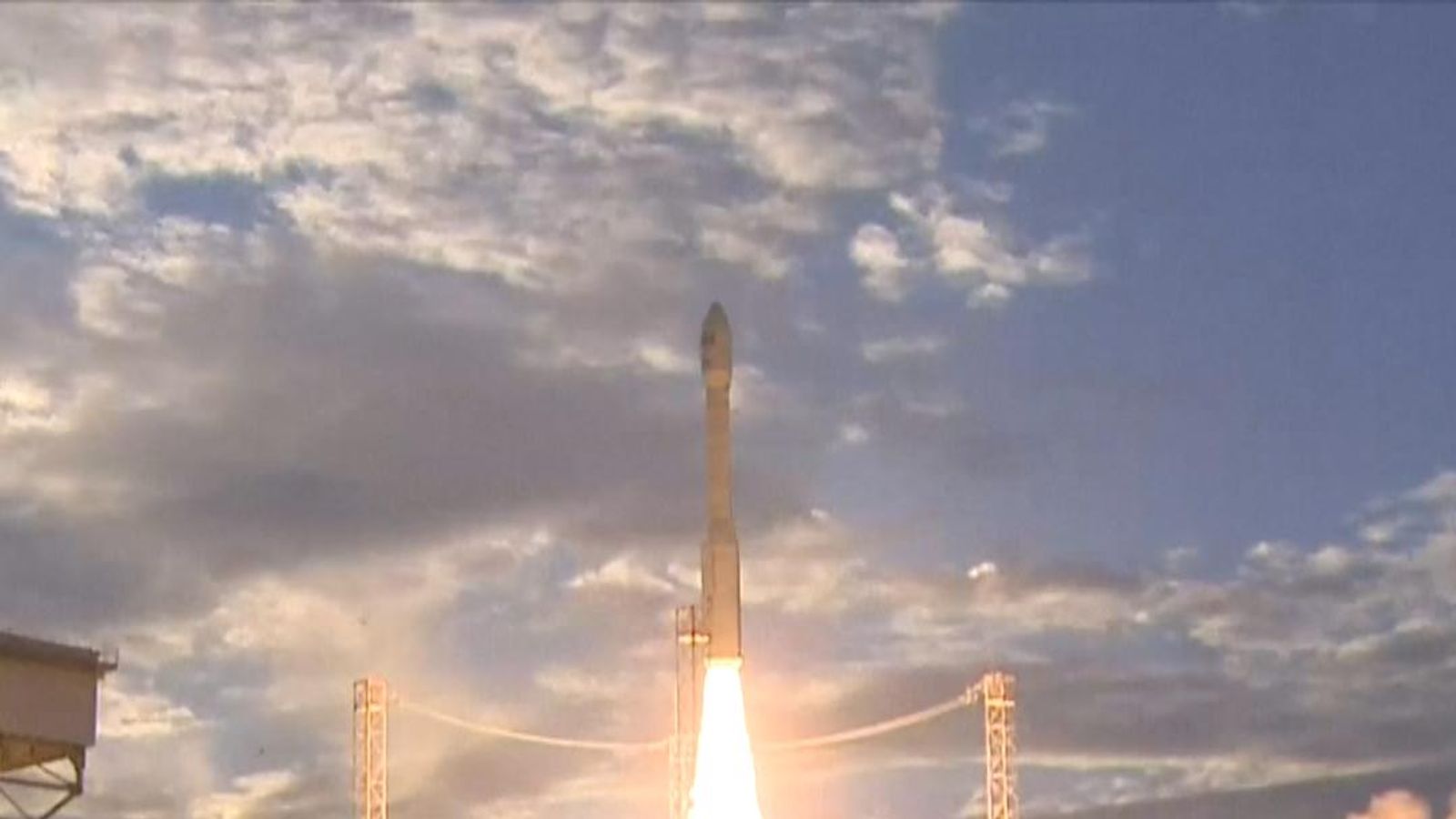 Aeolus: Wind mapping satellite lifts off | World News | Sky News