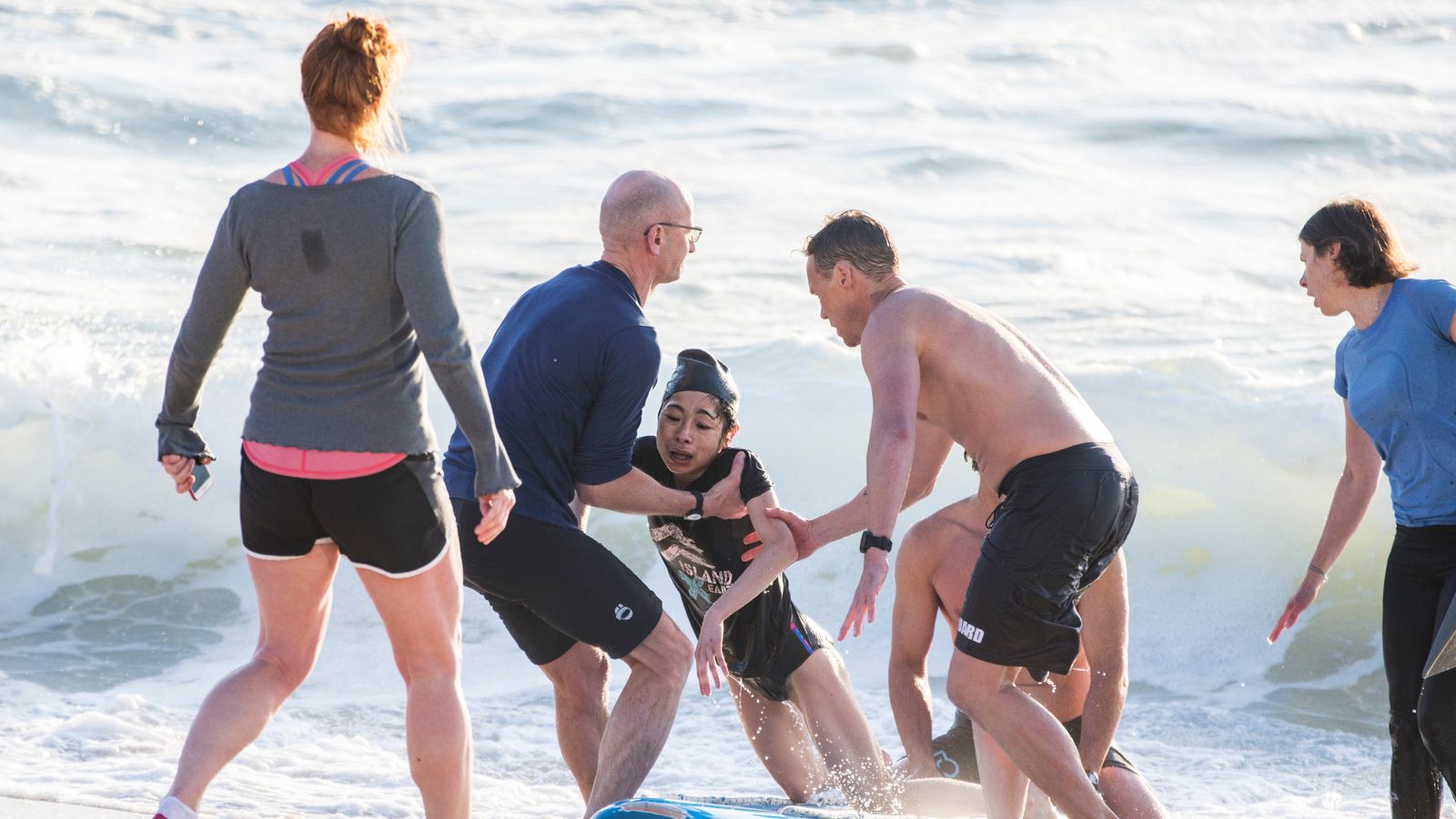 Dramatic rescue of drowning woman captured on camera | World News | Sky ...