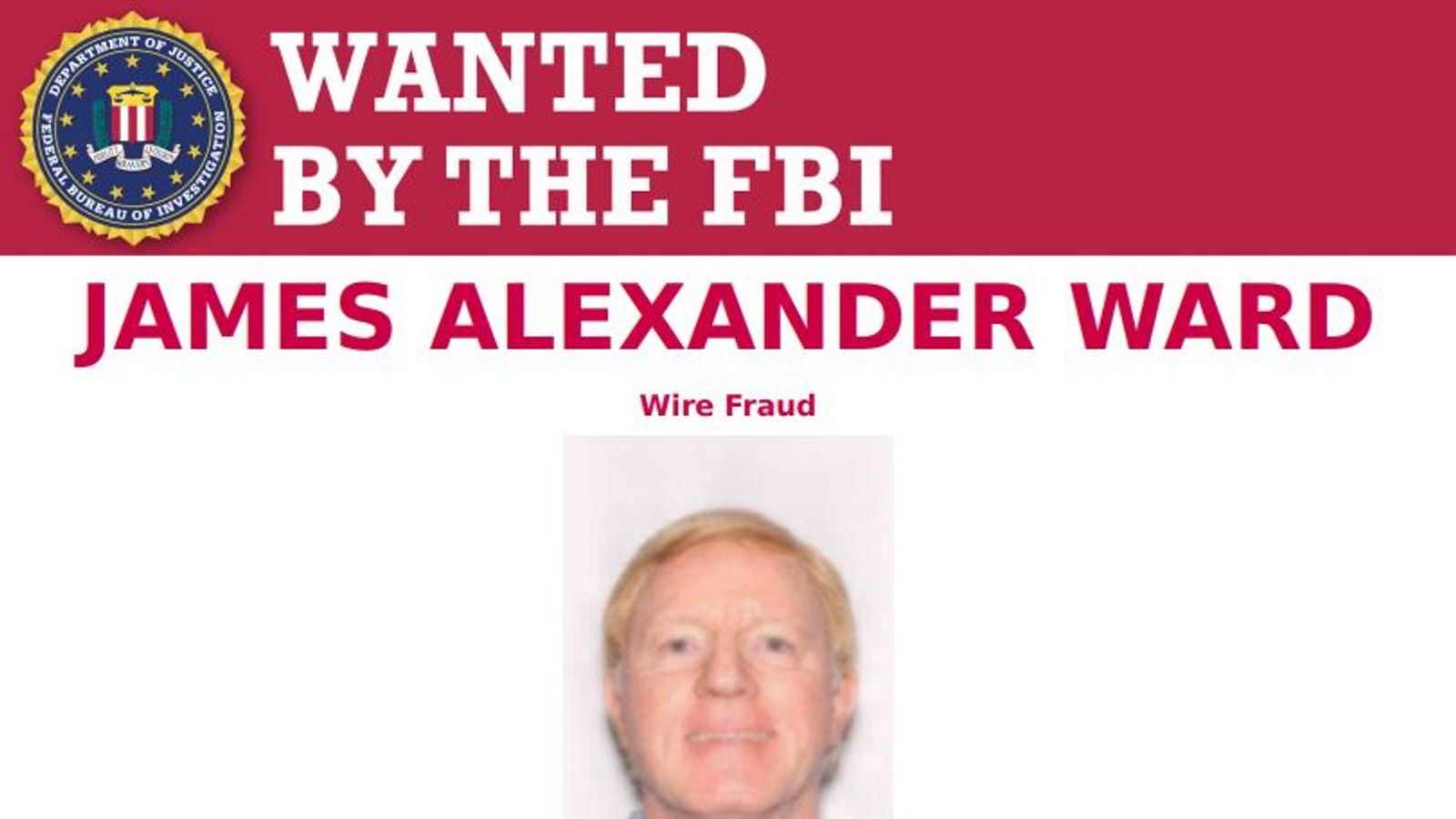 Most Wanted: Scottish man James Ward is hunted by FBI | World News ...