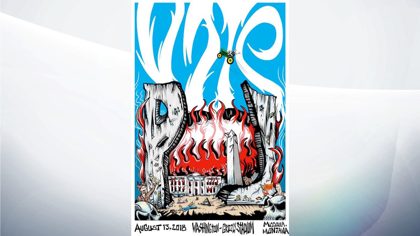 Pearl Jam slammed for 'gory' anti-Trump concert poster | Ents & Arts ...