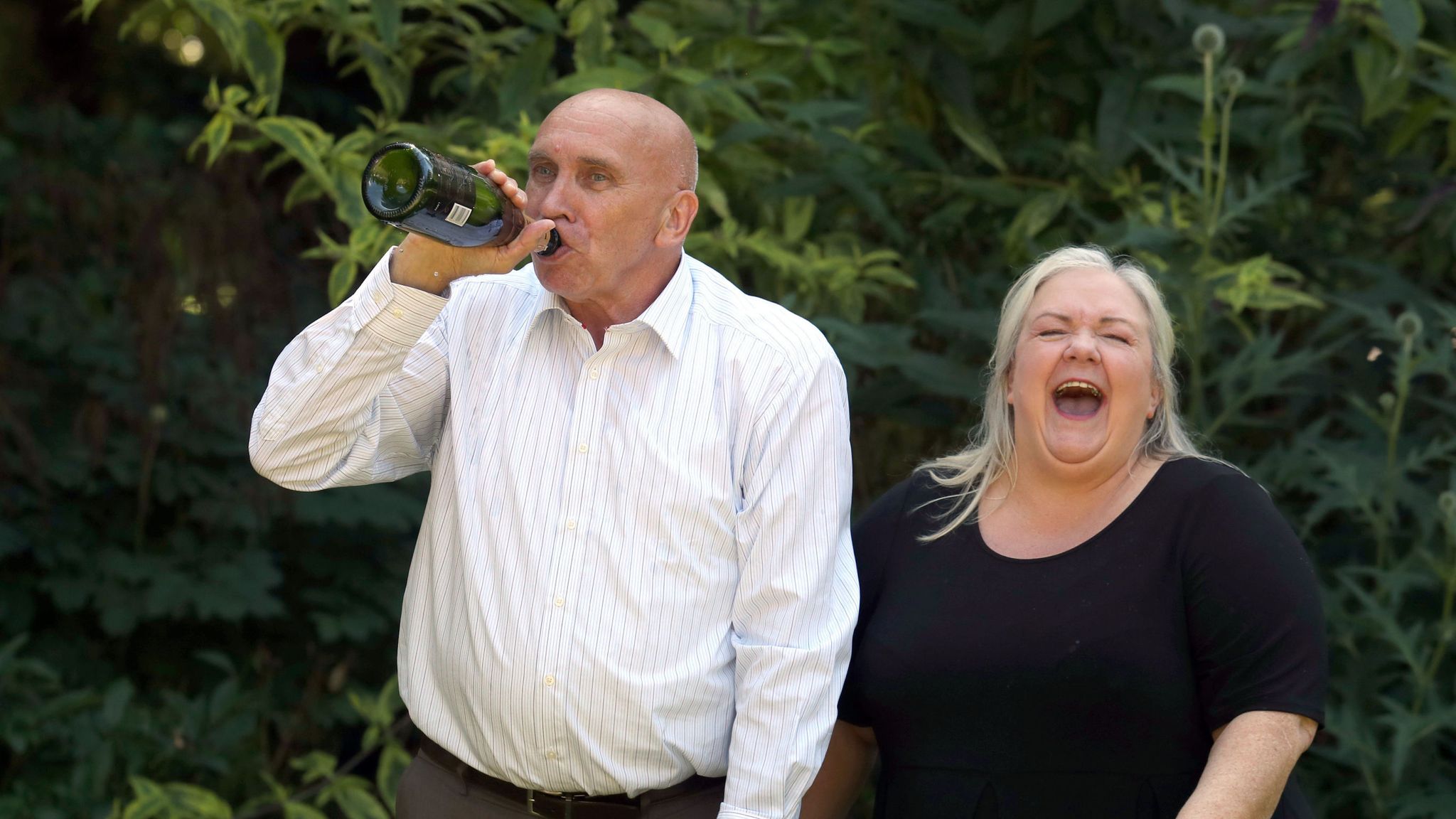 Retired couple wins £58m with torn lottery ticket | UK News | Sky News