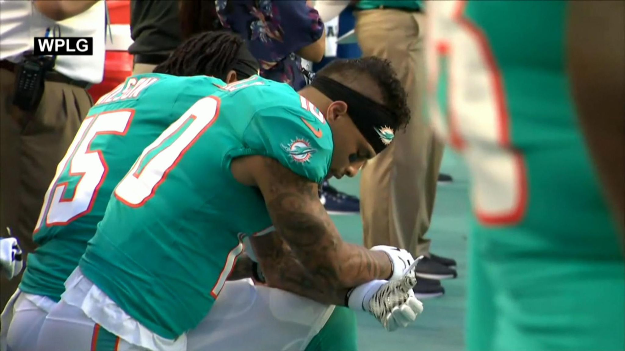 NFL stars defy kneeling ban with creative protests during national ...