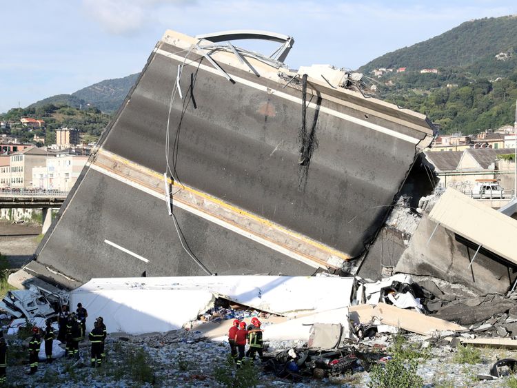 Genoa collapsed bridge that left 43 dead to be rebuilt within eight months