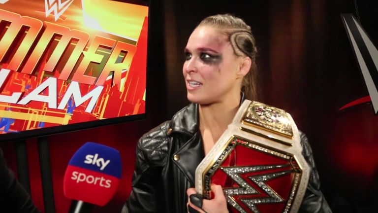 Ronda Rousey Wins Wwe Title At Summerslam Wwe News Sky Sports