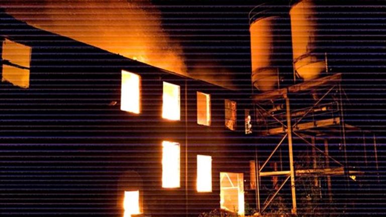 Rochdale mill fire forces residents to flee homes | UK News | Sky News